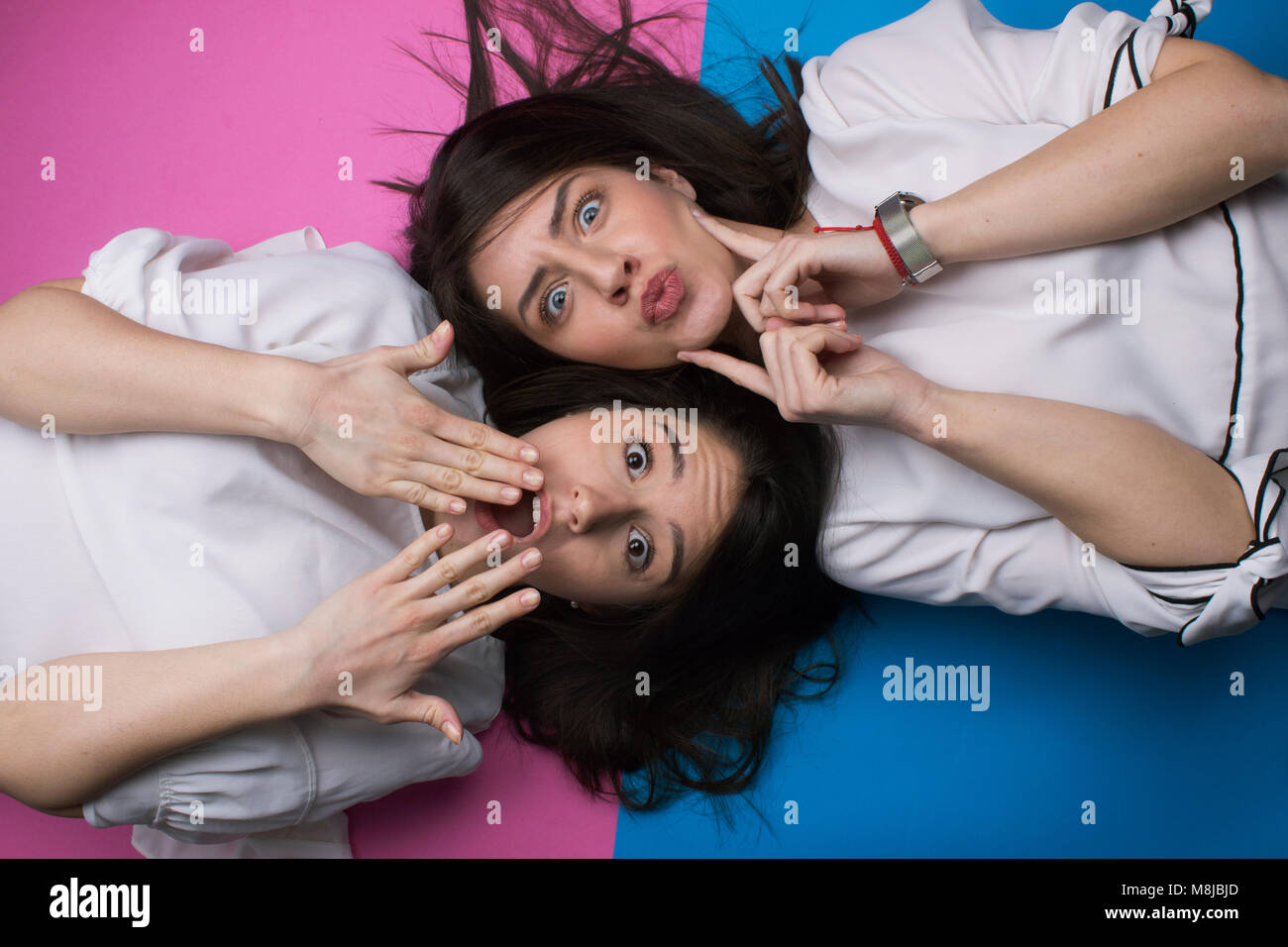 girls making faces Stock Photo - Alamy