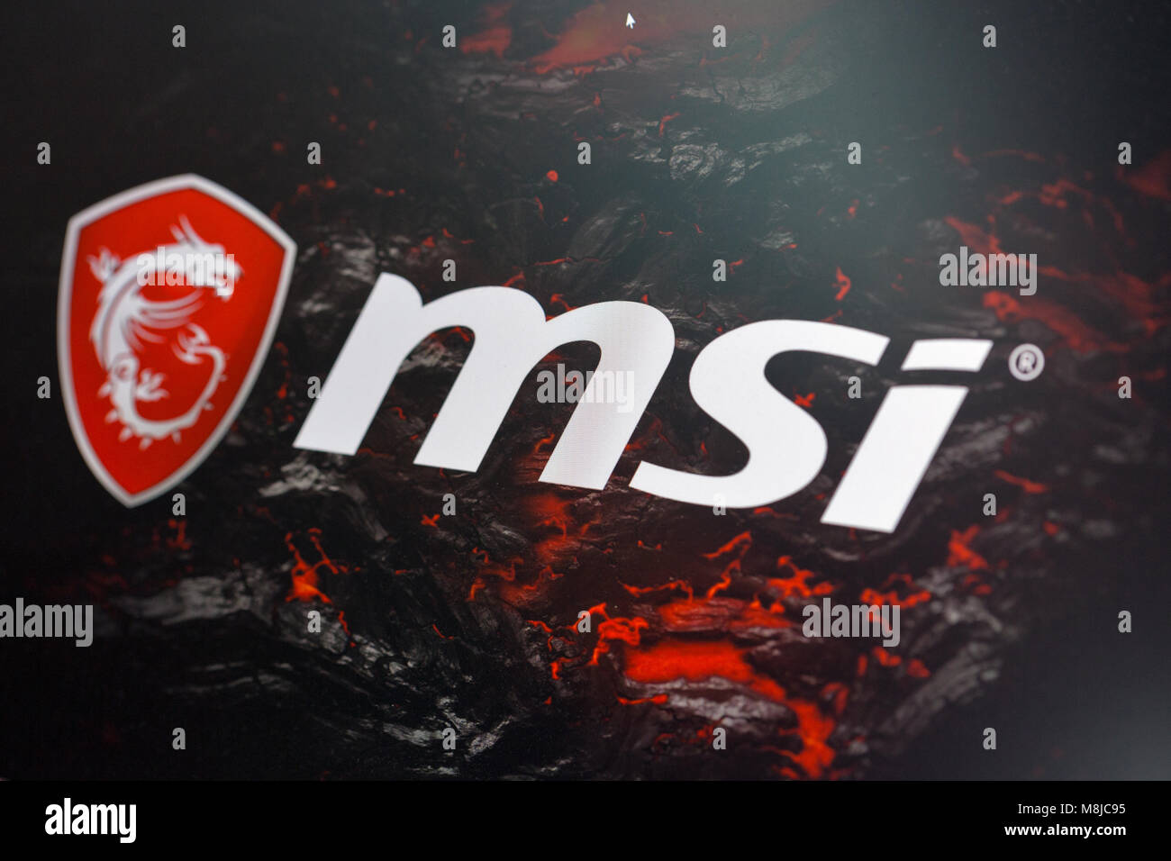 KIEV, UKRAINE - OCTOBER 08, 2017: MSI logo, a Taiwan based information ...