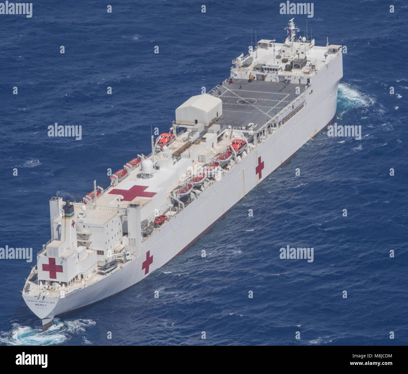 Military Sealift Command Hospital Ship Usns Mercy T Ah 19 Stock Photos ...