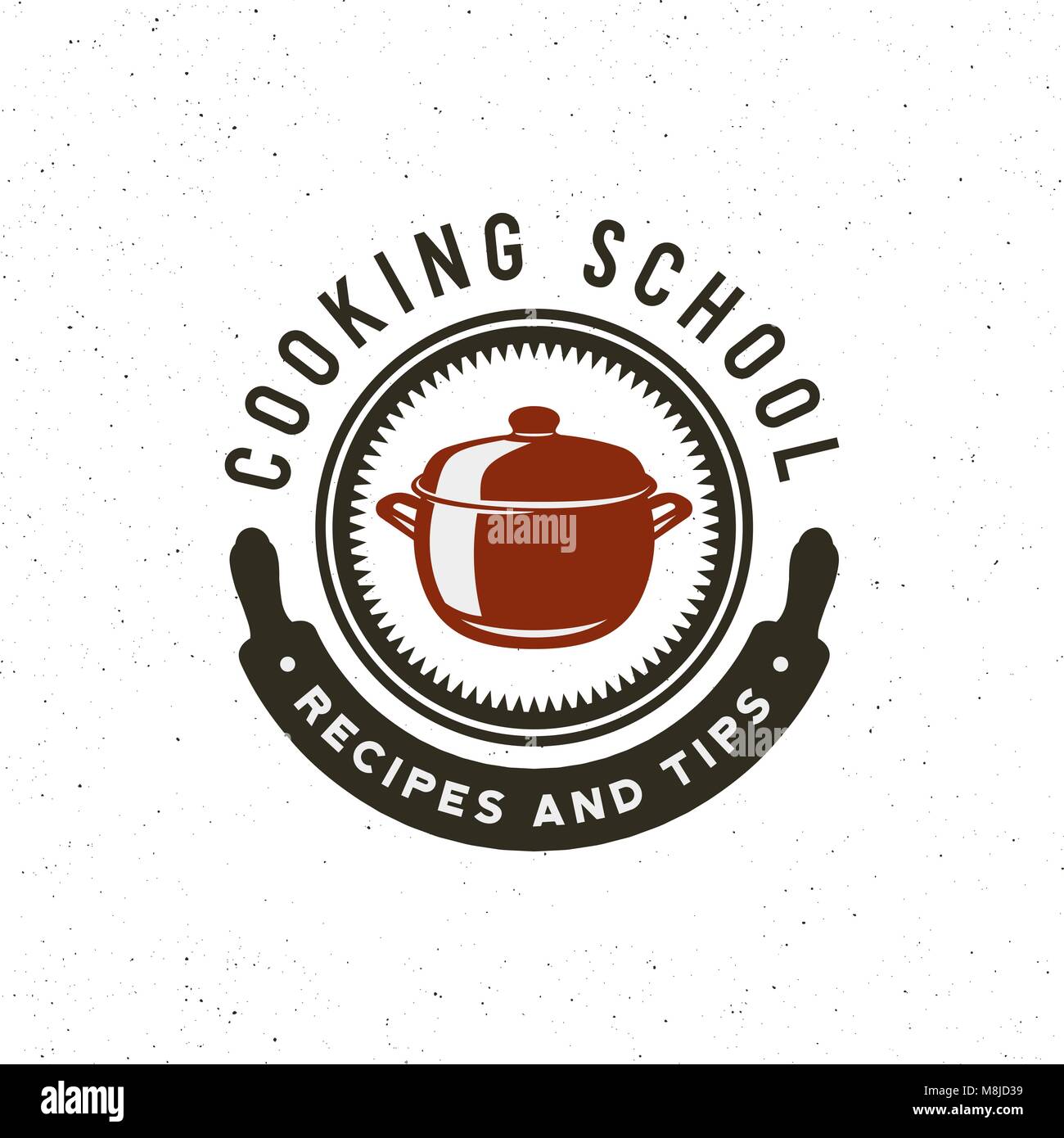 vintage cooking classes logo. retro styled culinary school emblem ...