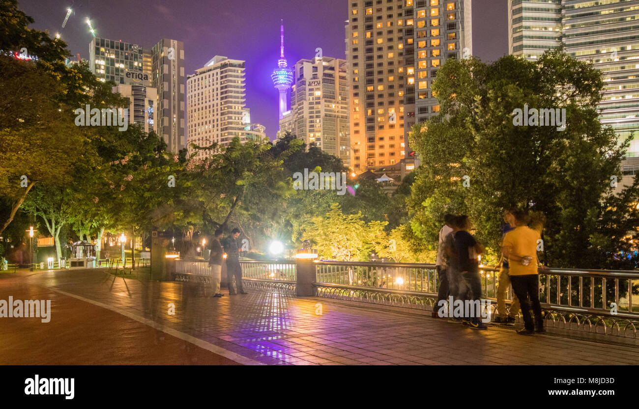 KLCC Park at night, Kuala Lumpur, Malaysia Stock Photo - Alamy