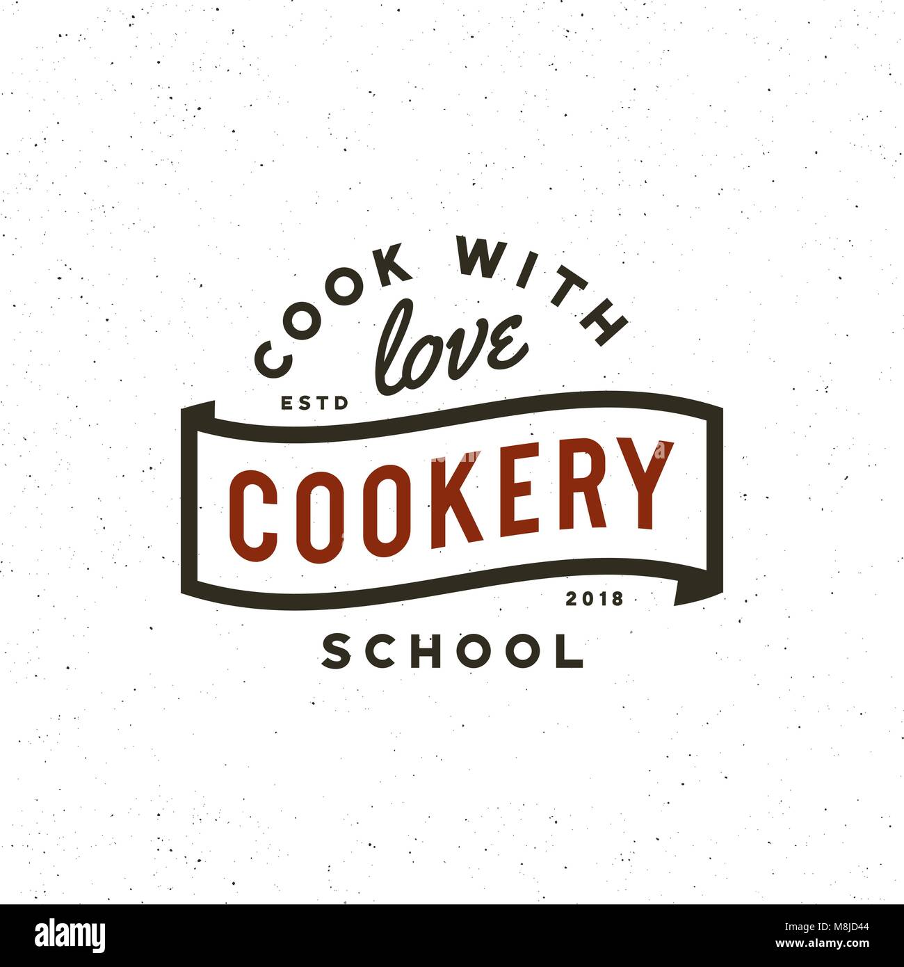vintage cooking classes logo. retro styled culinary school emblem ...
