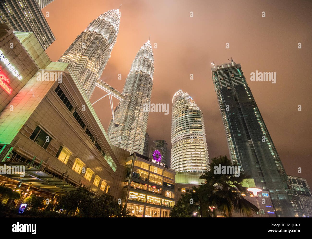 Petronas Towers at night, KLCC, Kuala Lumpur, Malaysia Stock Photo - Alamy