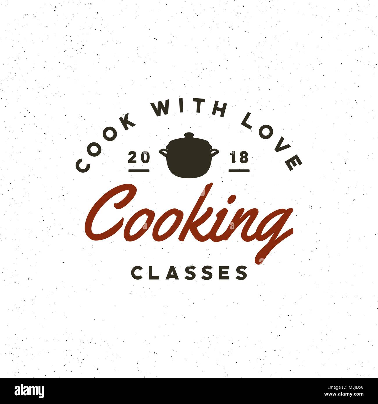 vintage cooking classes logo. retro styled culinary school emblem ...