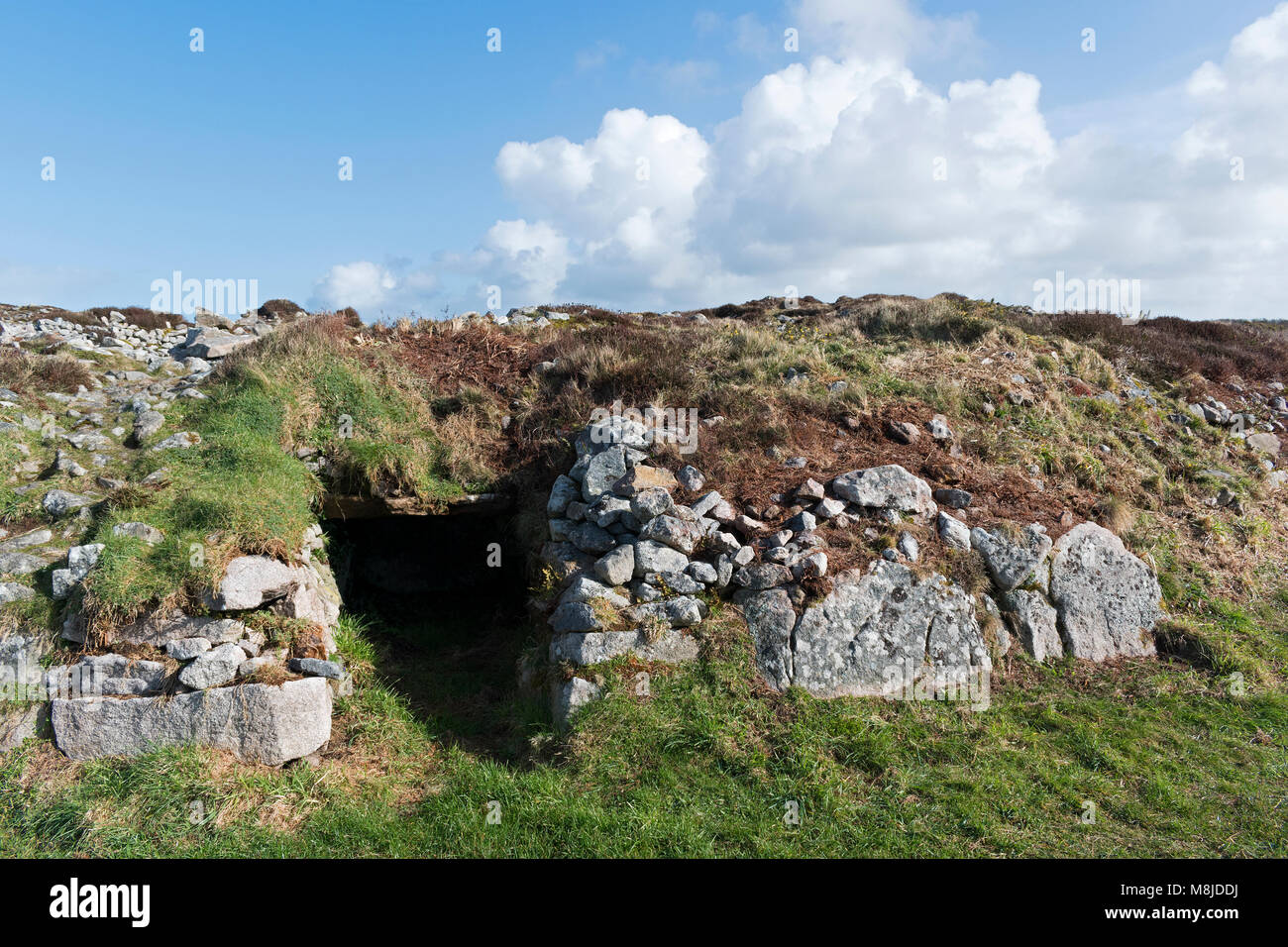 the entrance to ballowall barrow a neolithic bronze age chambered tomb ...