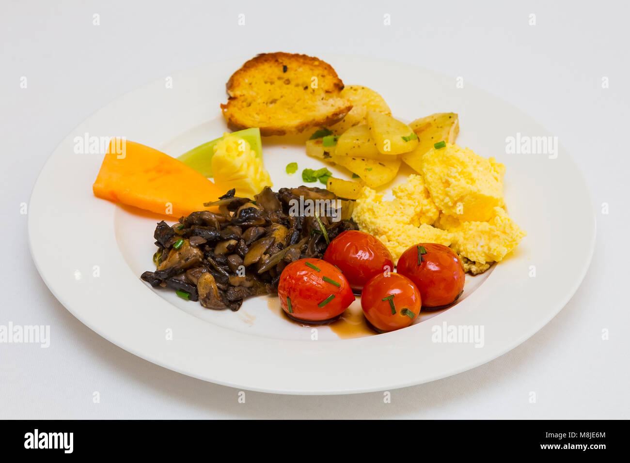Breakfast Brunch mixed plate at Spring Festival picnic event Stock ...