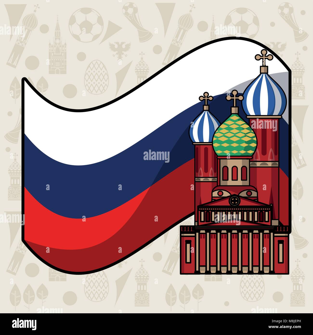 Russia 2018 emblem design vector illustration graphic design Stock ...