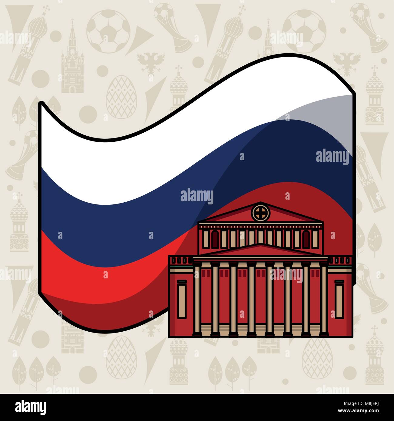 Russia 2018 emblem design vector illustration graphic design Stock ...