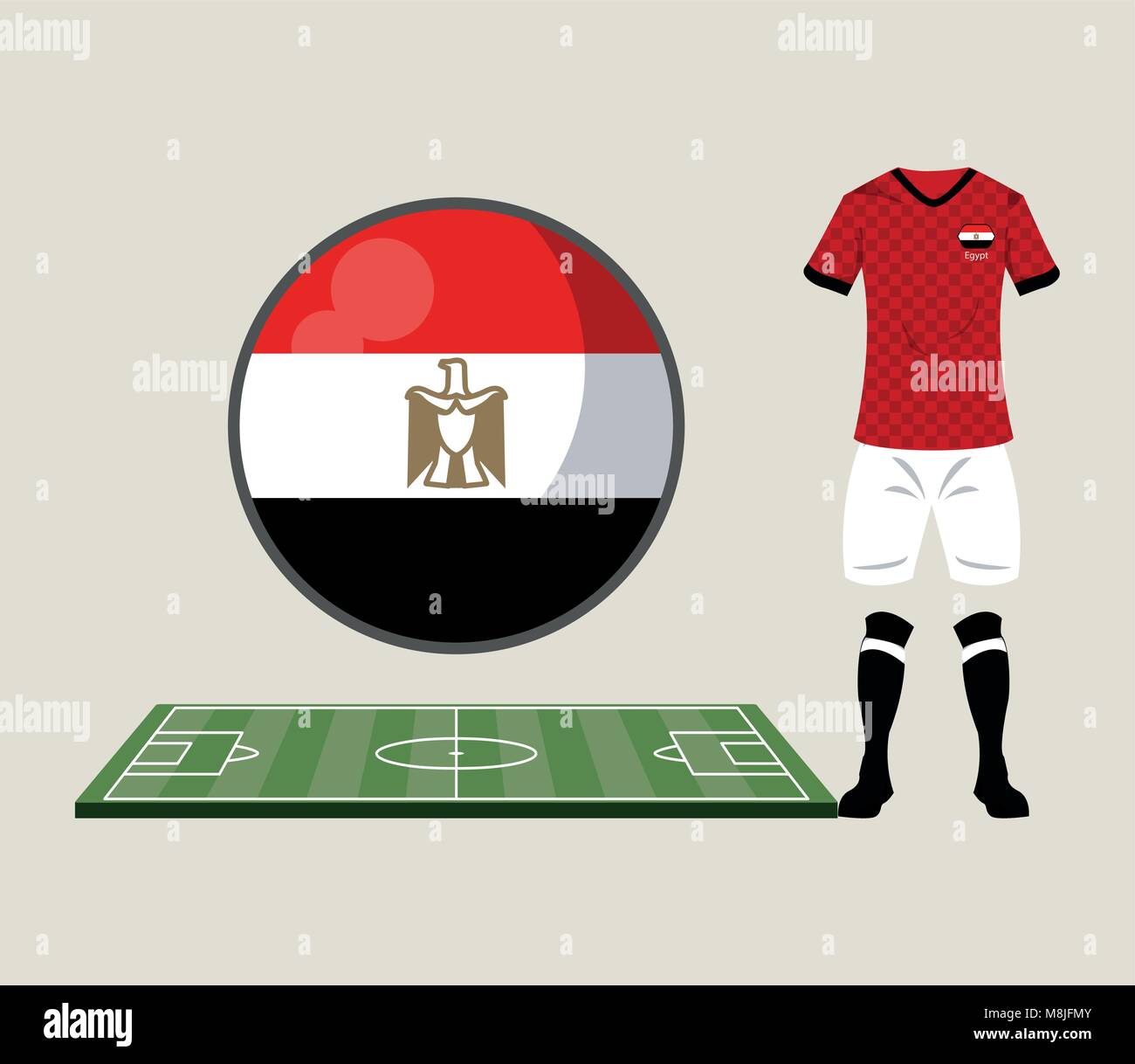 Football egypt sport wear vector illustration graphic design Stock ...