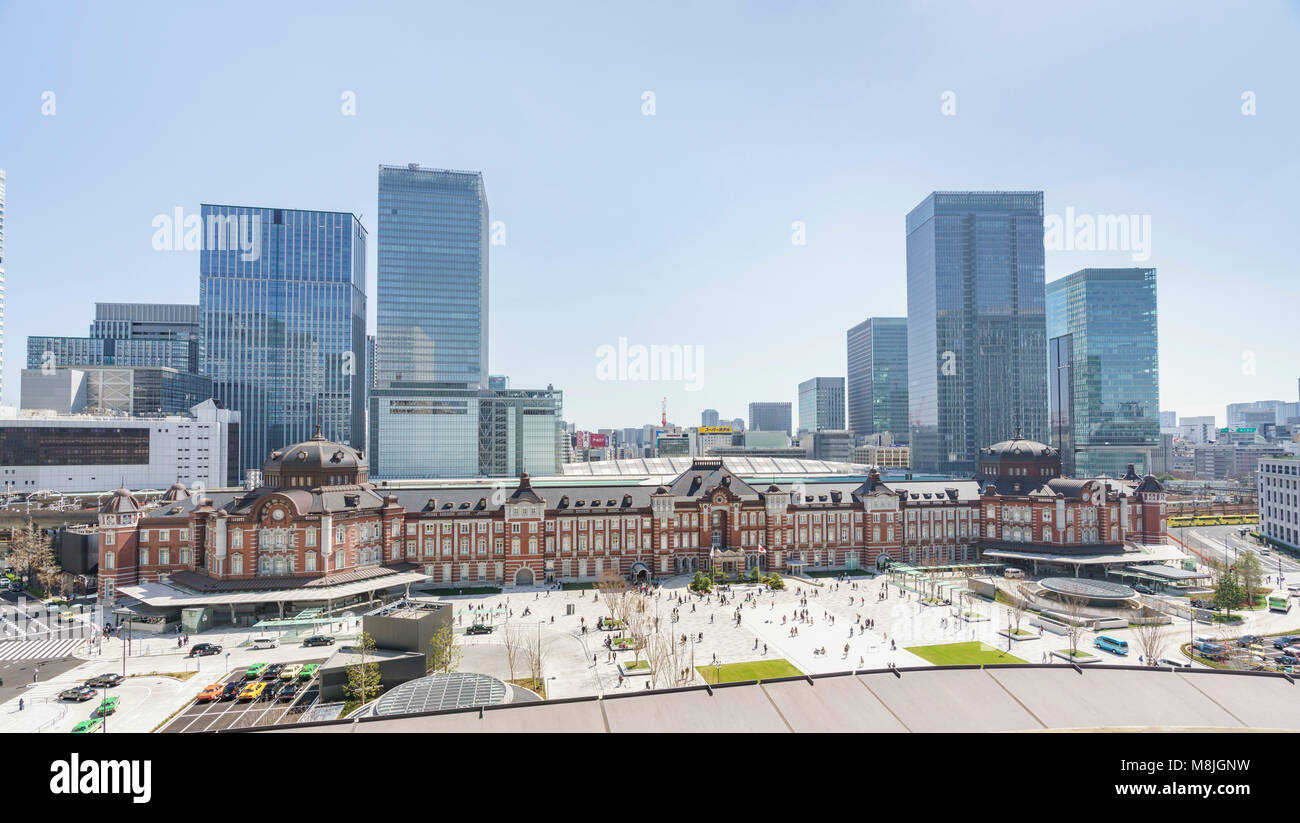 Exterior of Tokyo Station Marunouchi entrance, Chiyoda-Ku, Tokyo, Japan ...