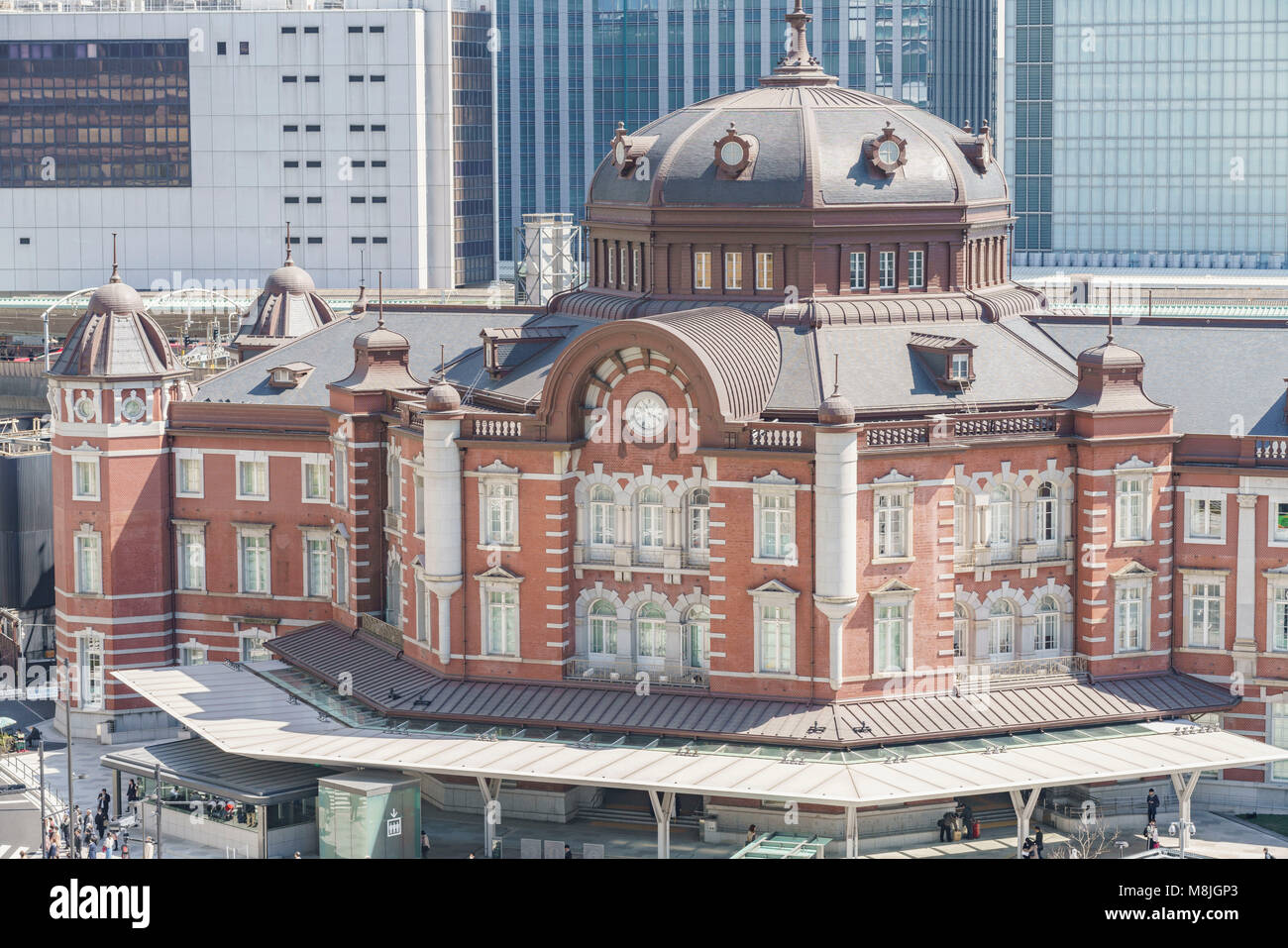 Exterior of Tokyo Station Marunouchi entrance, Chiyoda-Ku, Tokyo, Japan ...