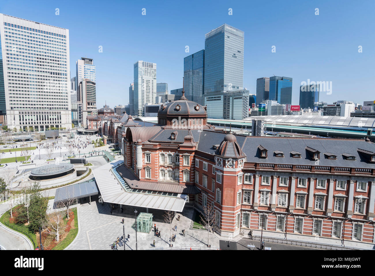 Exterior of Tokyo Station Marunouchi entrance, Chiyoda-Ku, Tokyo, Japan ...