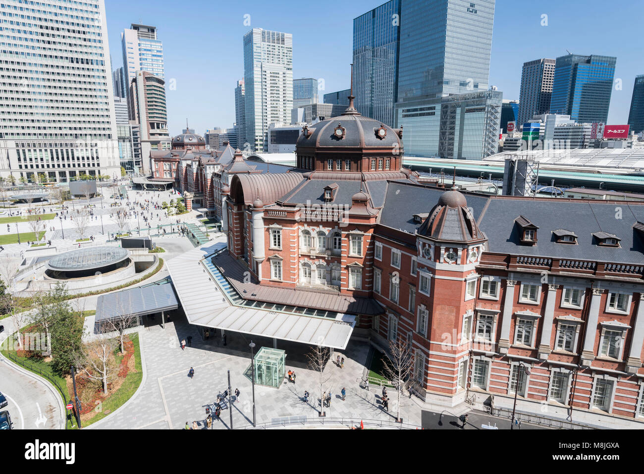 Exterior of Tokyo Station Marunouchi entrance, Chiyoda-Ku, Tokyo, Japan ...