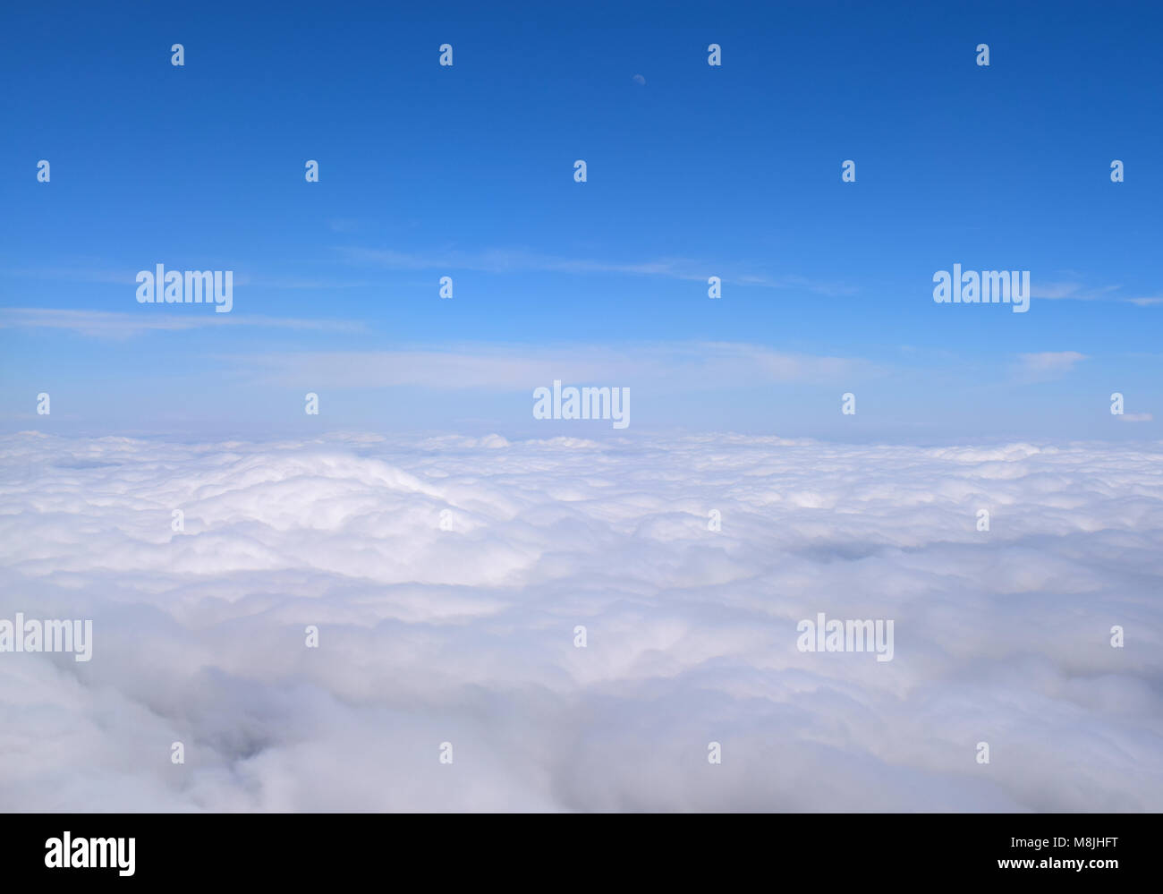Cloud formations over Venice, Italy, taken overhead from an airplane ...