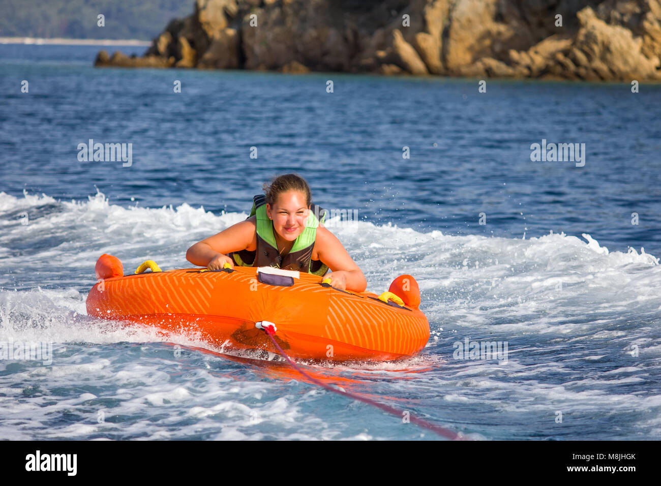 Children water sport adventure on the sea Stock Photo - Alamy