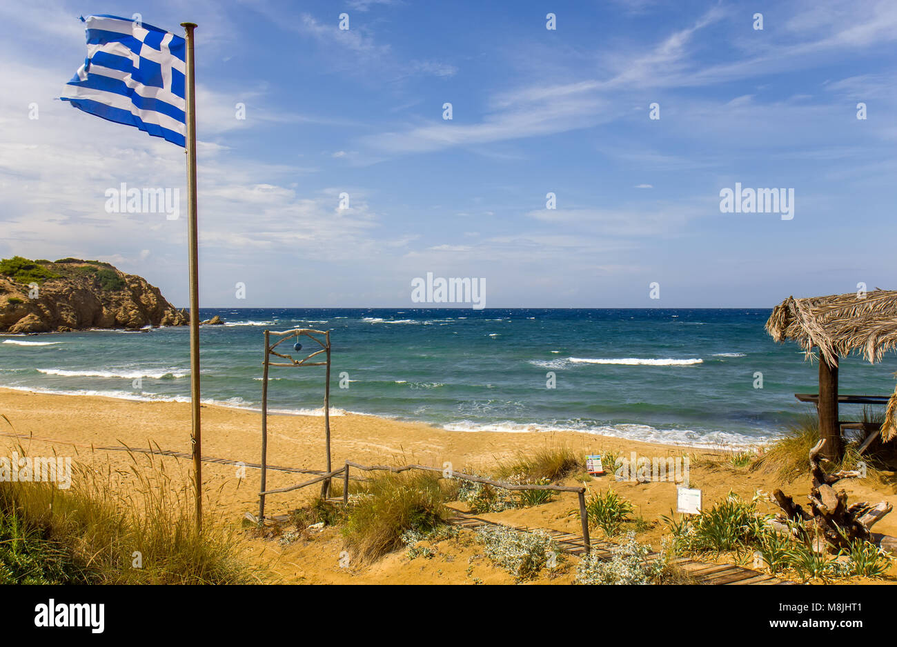 Mandraki beach on the Skiathos island, Greece Stock Photo - Alamy