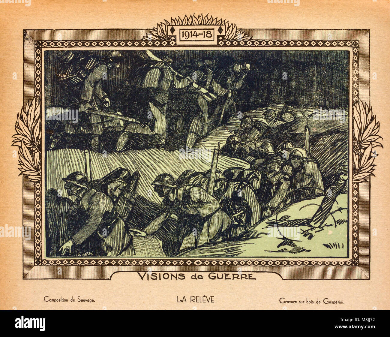 Wood engraving of WW1 depicting "The Relief", originally published in ...