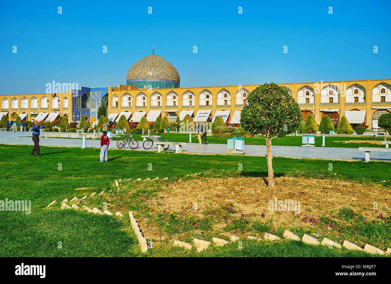 ISFAHAN, IRAN - OCTOBER 20, 2017: Naqsh-e Jahan Square is one of the ...