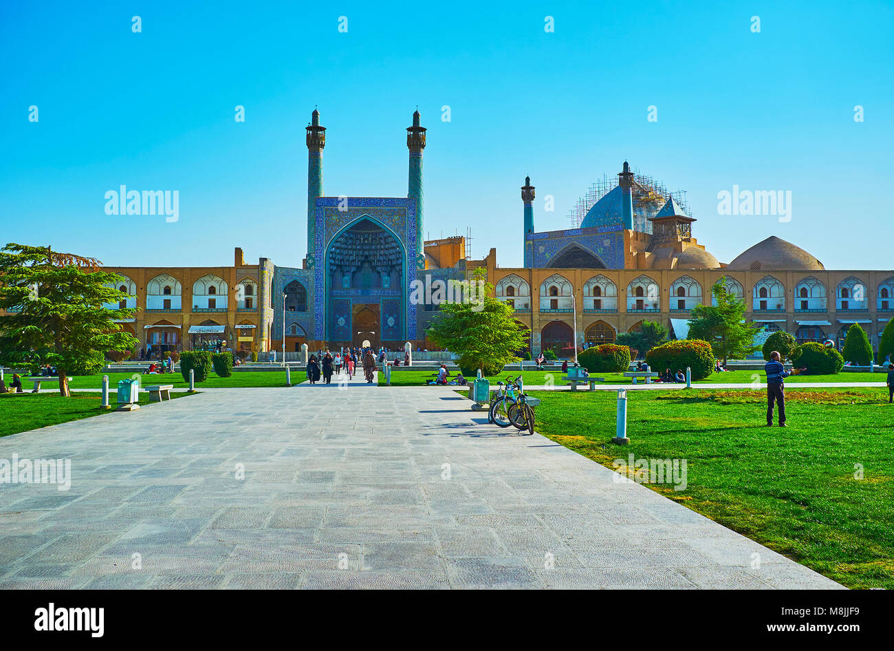 ISFAHAN, IRAN - OCTOBER 20, 2017: The architectural ensemble of Shah's ...