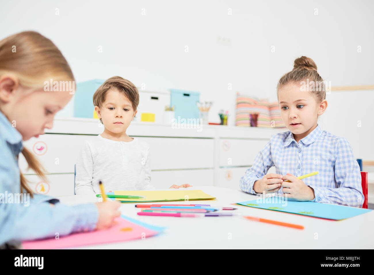 Lesson of drawing Stock Photo - Alamy