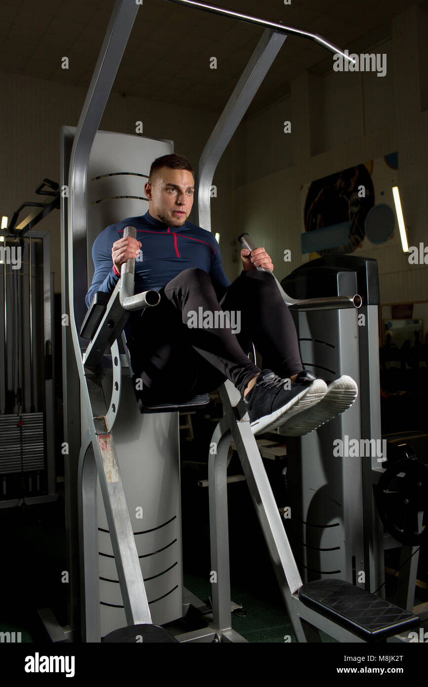 Pumping arm muscles Stock Photo - Alamy