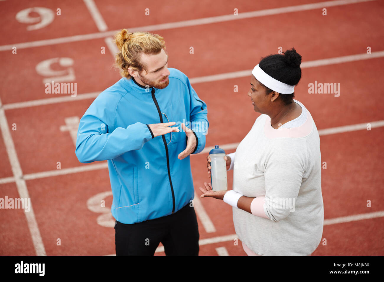 Consulting before training Stock Photo - Alamy
