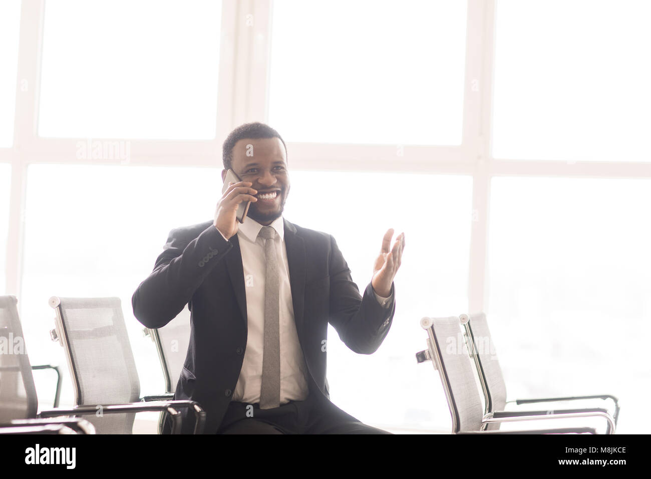 Calling after conference Stock Photo - Alamy