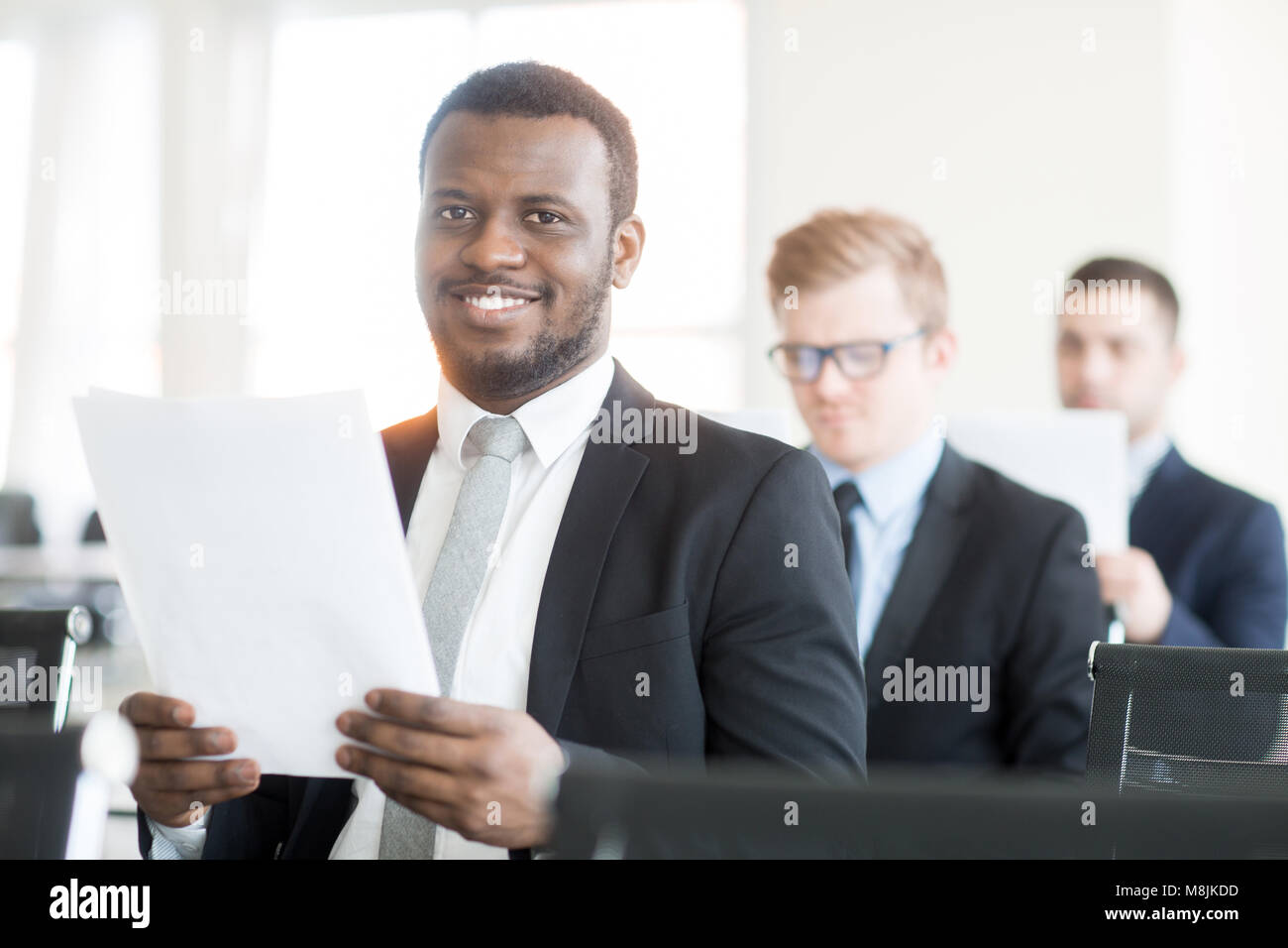 Man preparing report Stock Photo - Alamy
