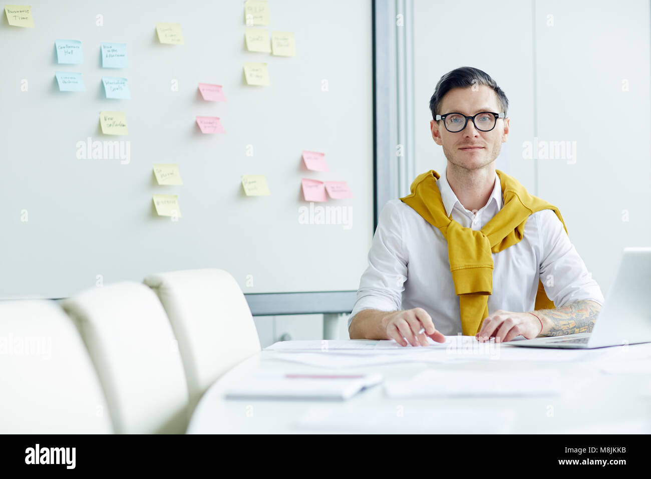 Man organizing work Stock Photo - Alamy