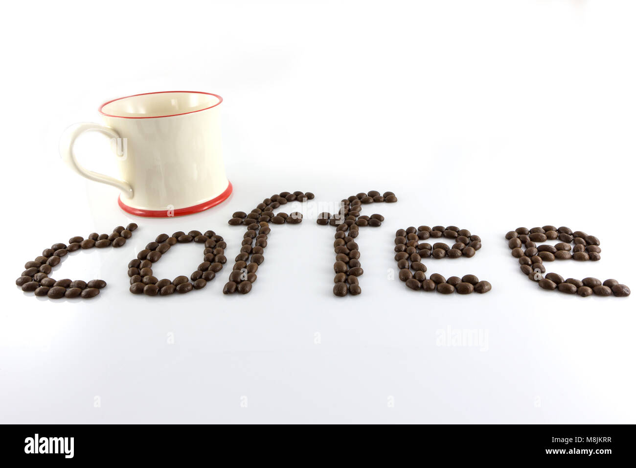 coffee beans isolate on white background Stock Photo - Alamy