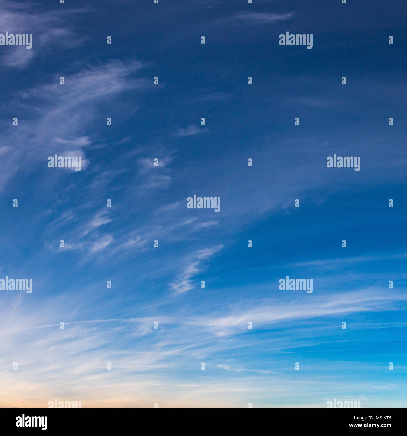 Square sky with many small clouds and gradient Stock Photo - Alamy