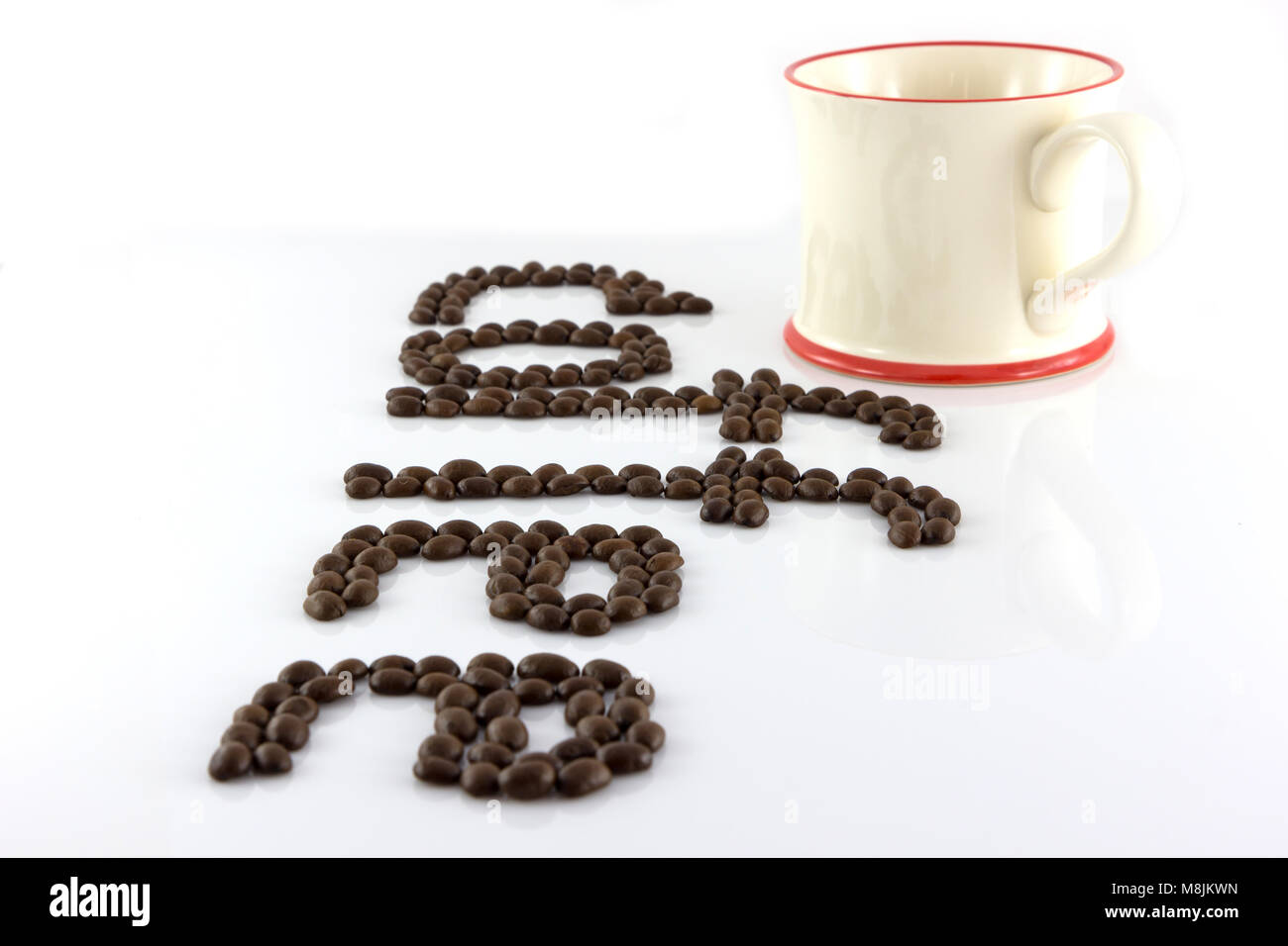 coffee beans isolate on white background Stock Photo - Alamy