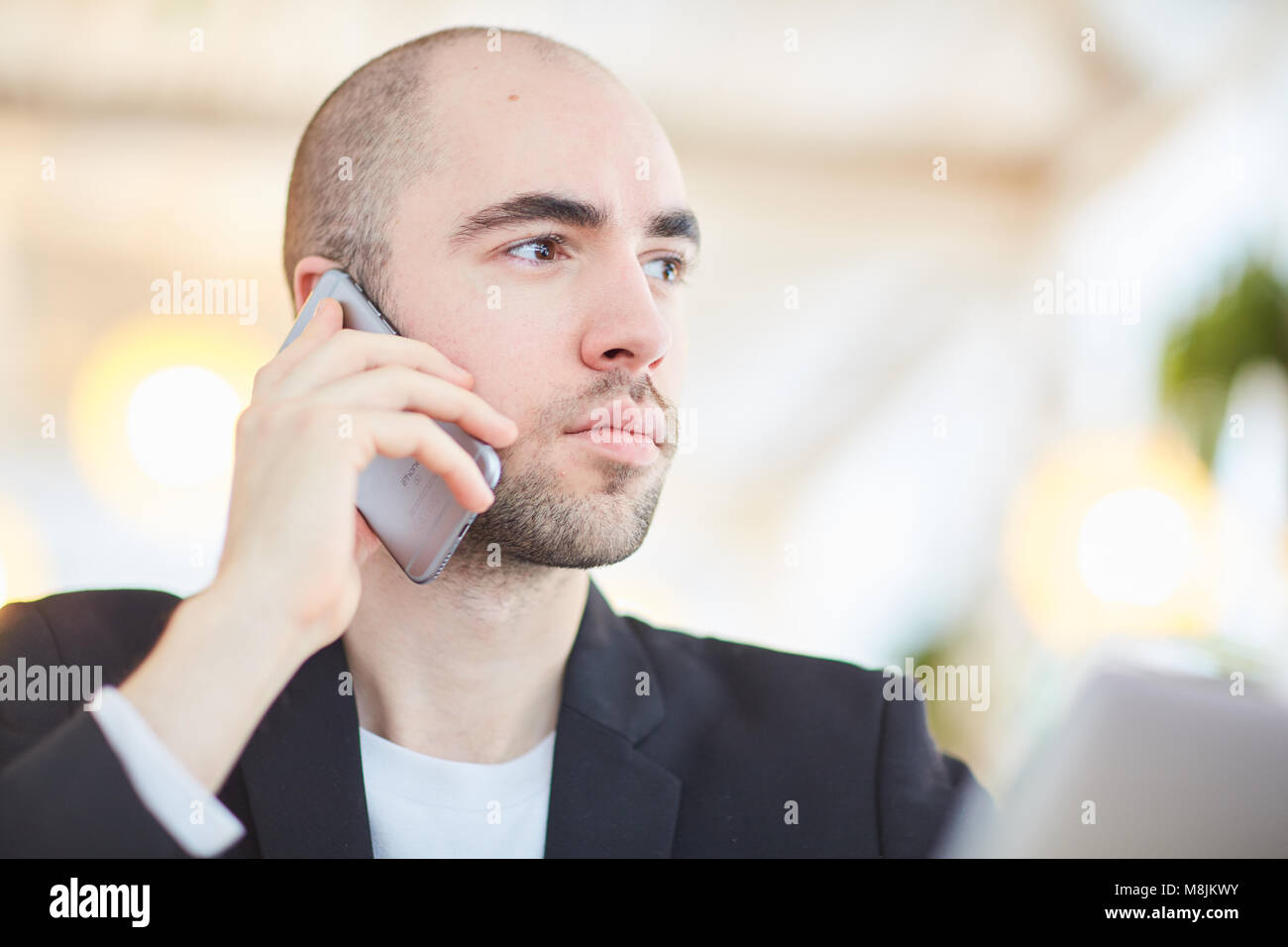 Talking on the phone Stock Photo - Alamy