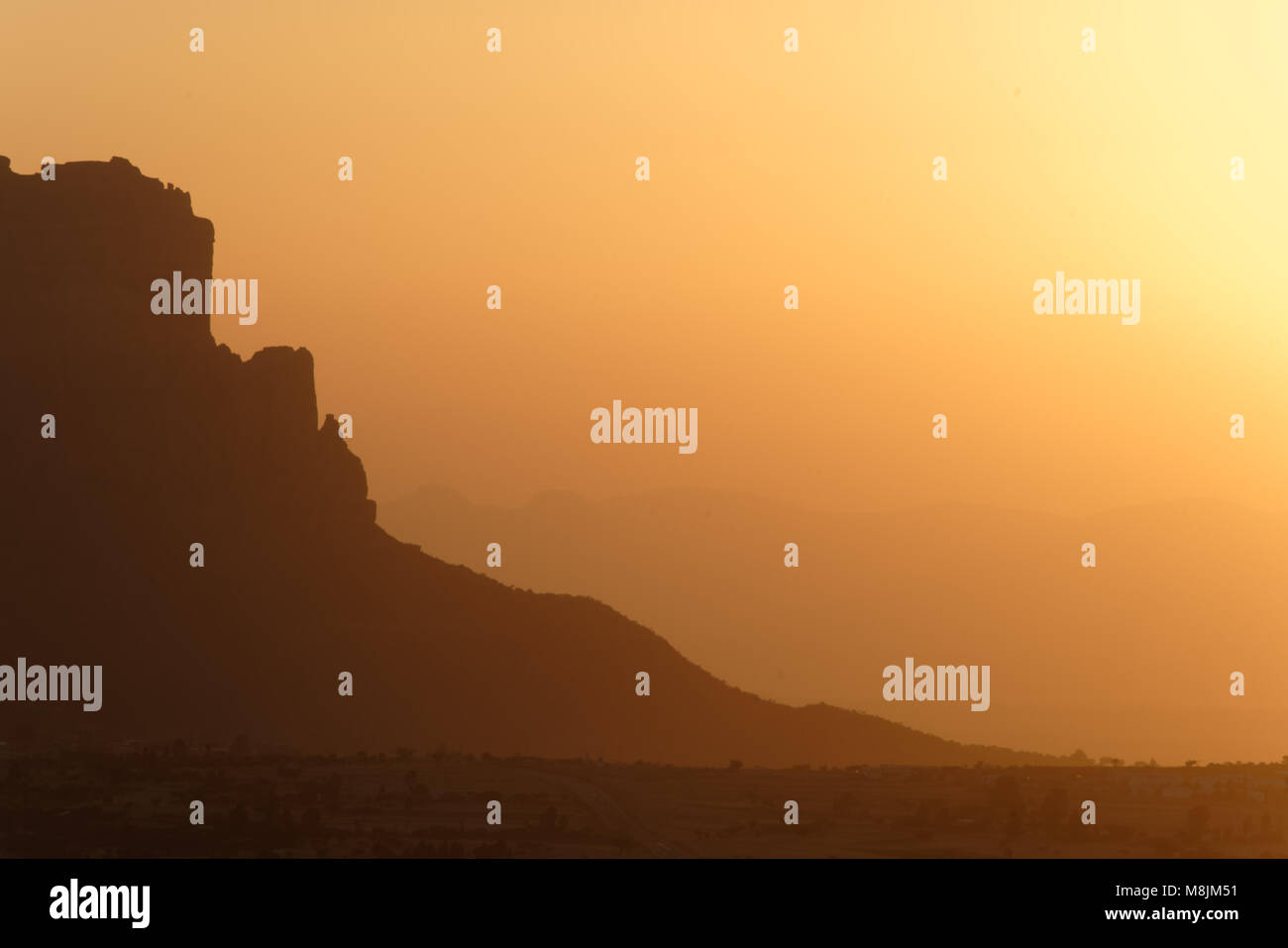 Sunset at Gheralta lodge, Hawzien Stock Photo - Alamy