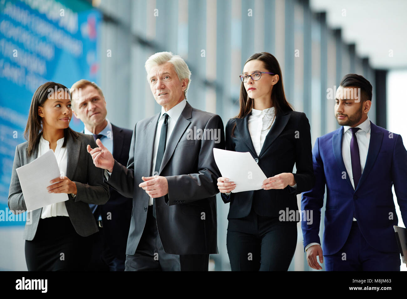 Delegates before conference Stock Photo - Alamy
