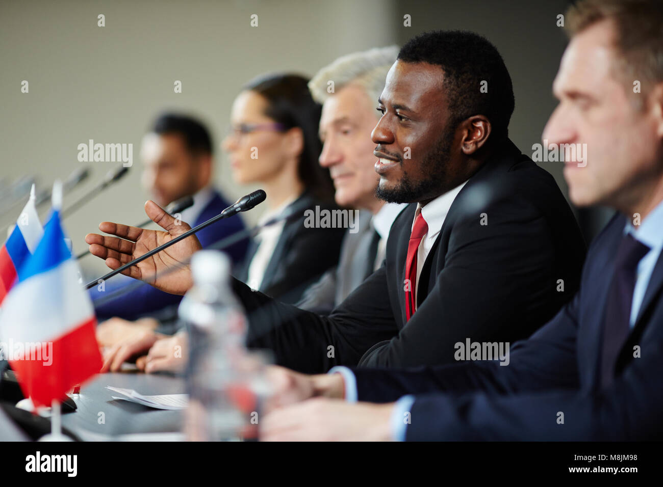 Delegates at conference Stock Photo - Alamy
