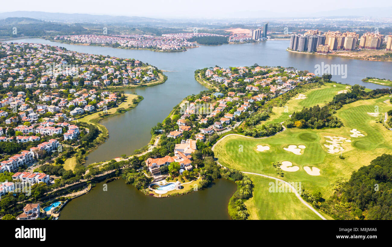 Golf course and Villa area Stock Photo - Alamy