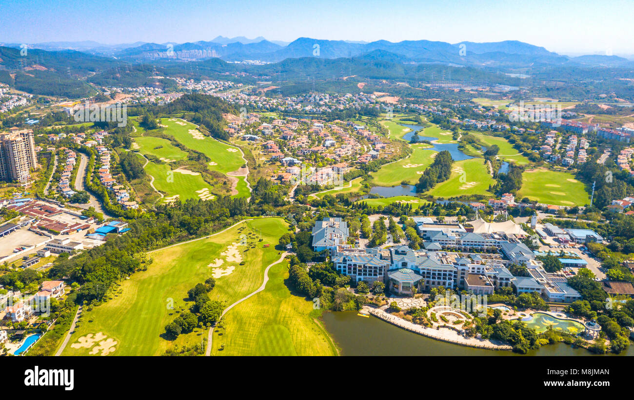 Golf course and Villa area Stock Photo - Alamy