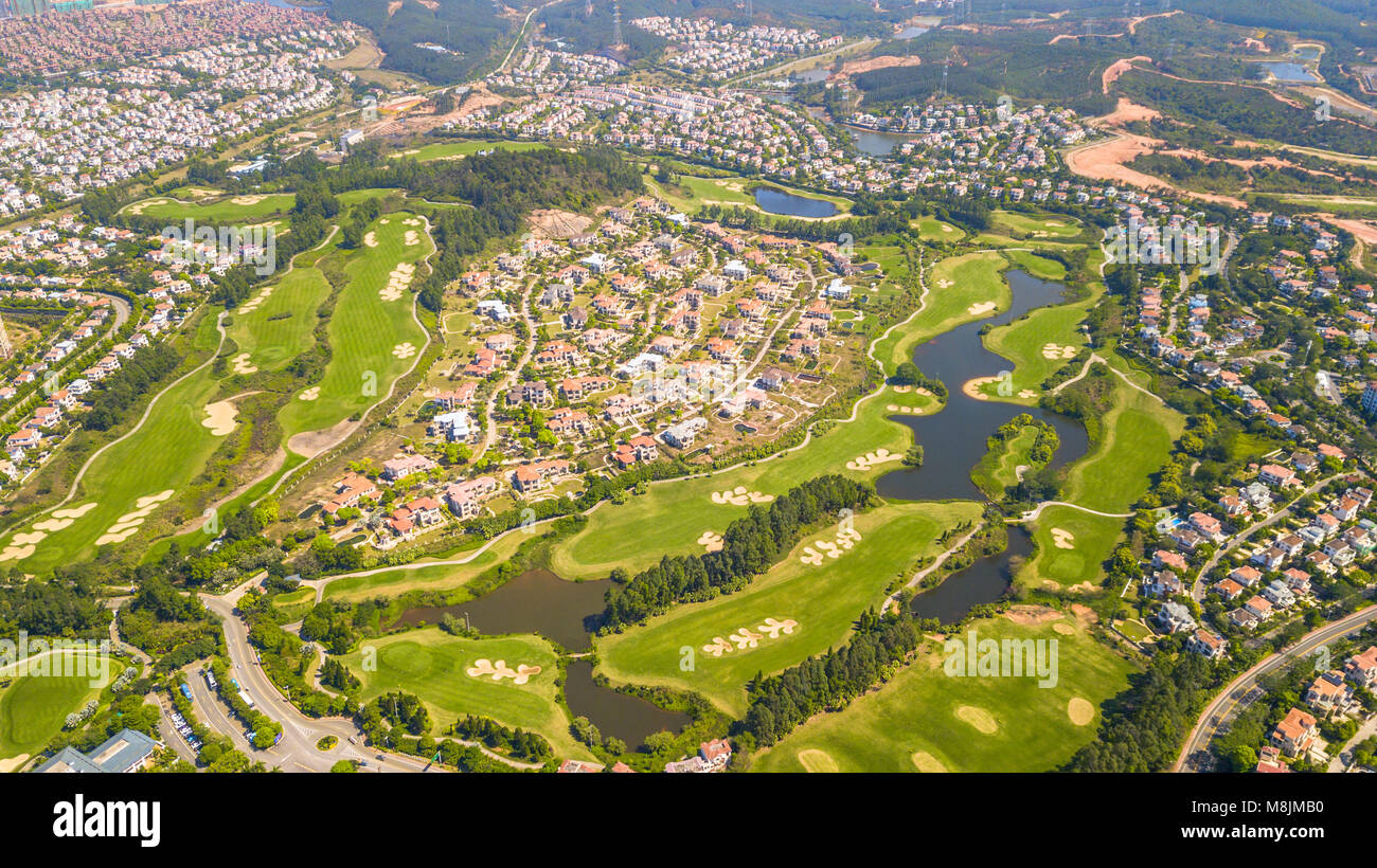 Golf course and Villa area Stock Photo - Alamy