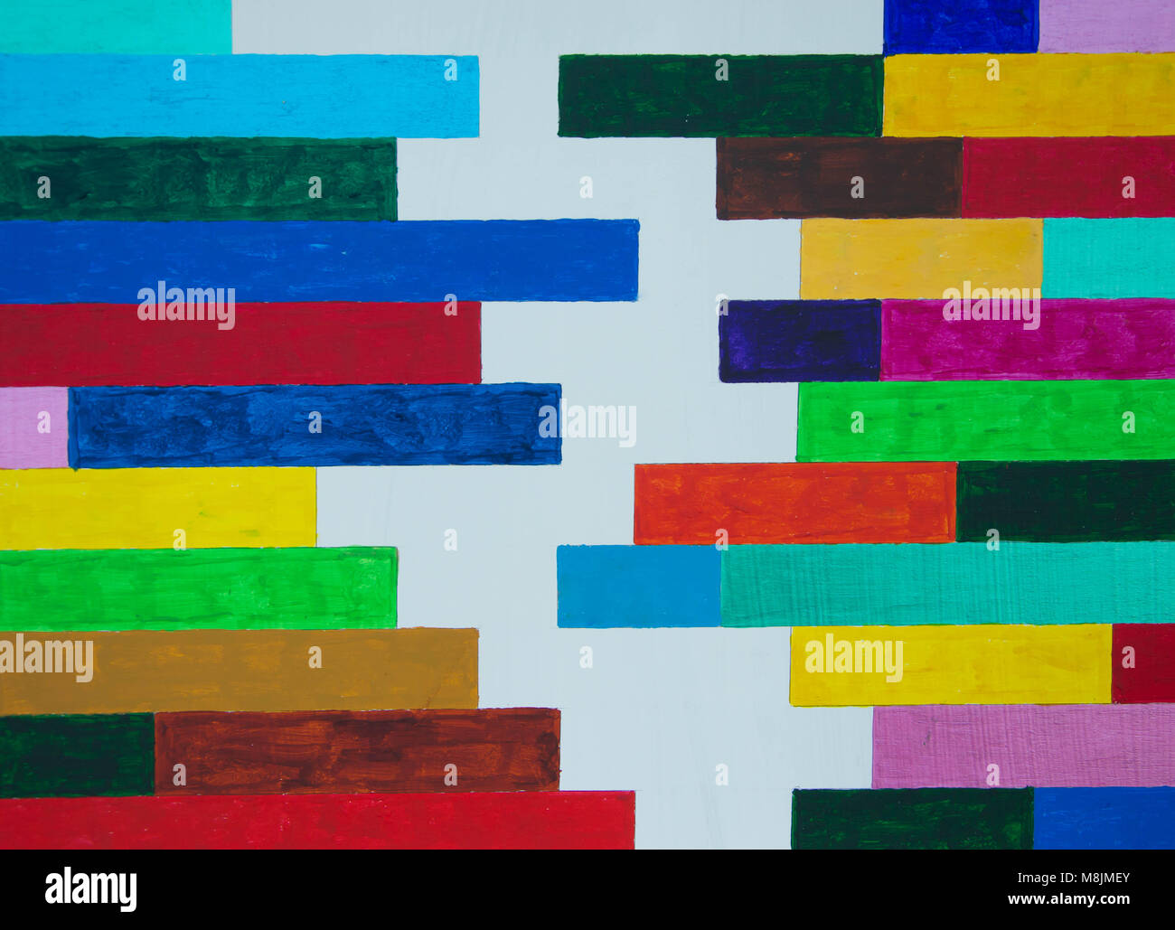 Blue and green coloured shapes hi-res stock photography and images - Alamy