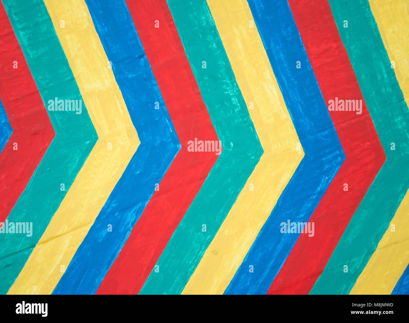 Hand painted chevron stripes Stock Photo - Alamy