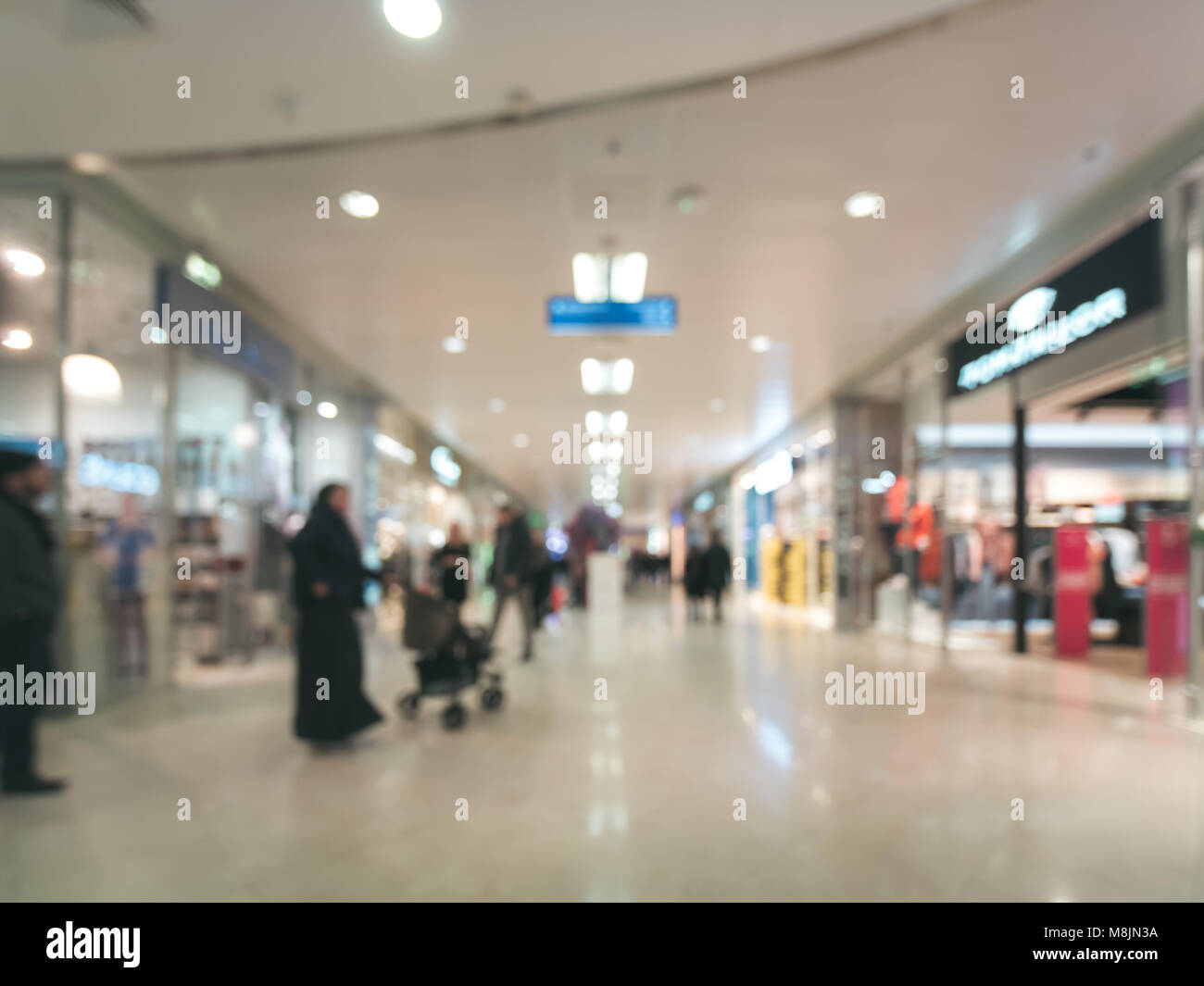 Shopping mall blur background Stock Photo - Alamy
