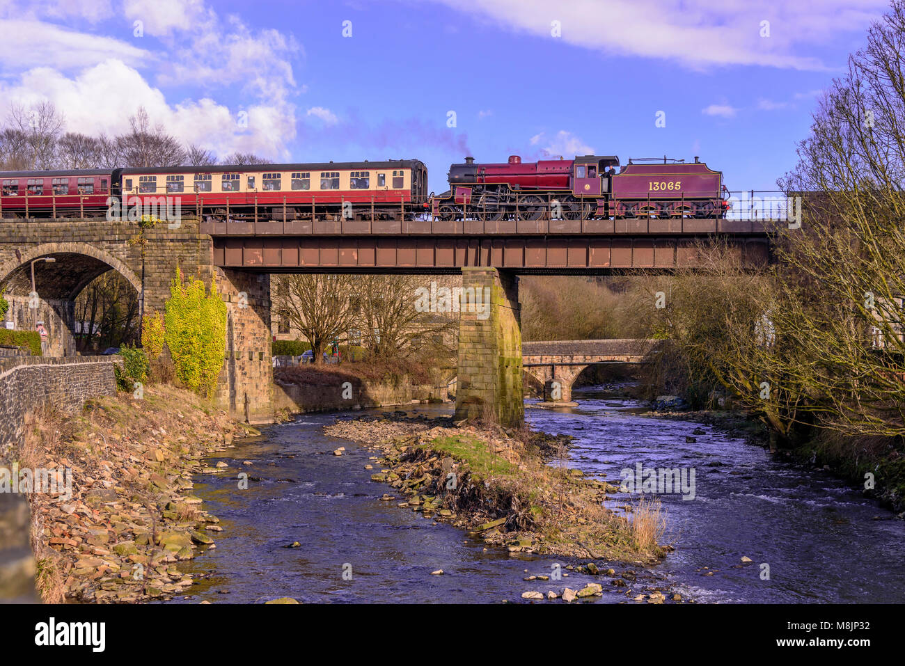 The Mogul steam locomotive The Crab pictured on the East Lancashire ...