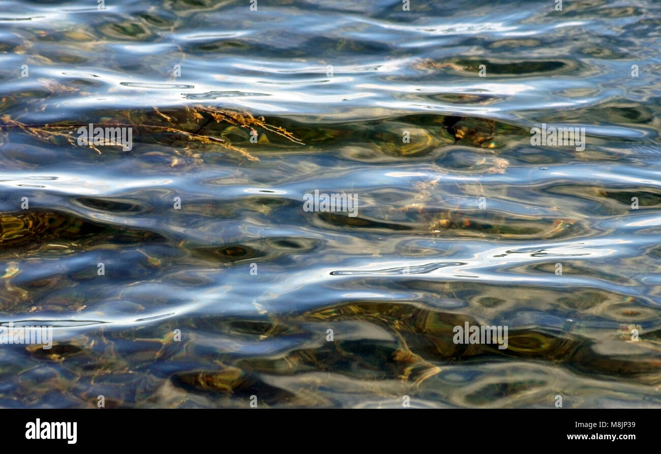 Soft ripples on surface of clear lake waters Stock Photo - Alamy