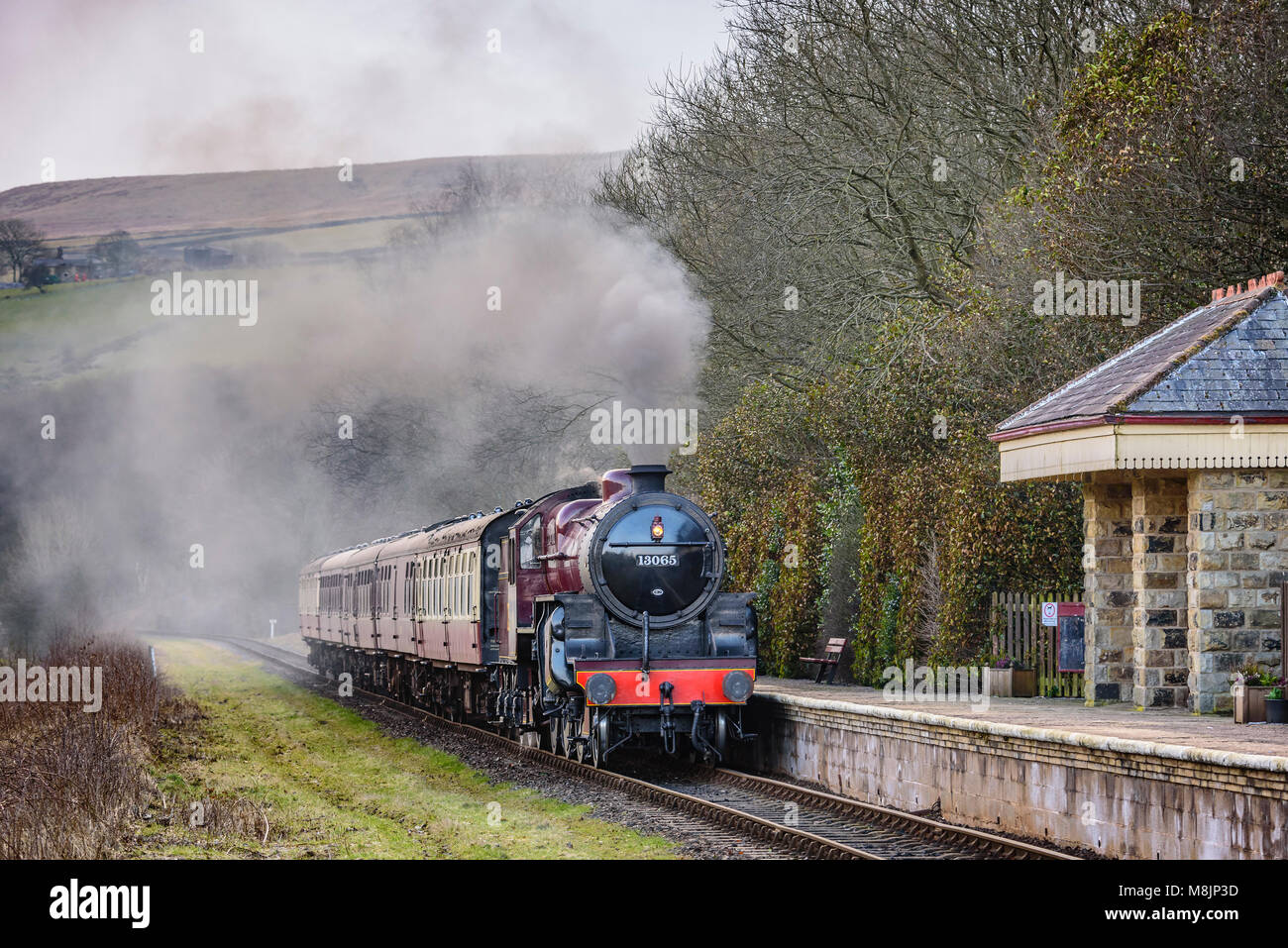 The Mogul steam locomotive The Crab pictured on the East Lancashire ...