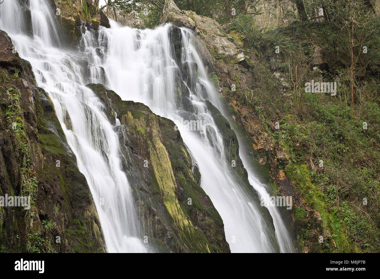 The waterfalls of Oneta are natural waterfalls of the north of Spain ...