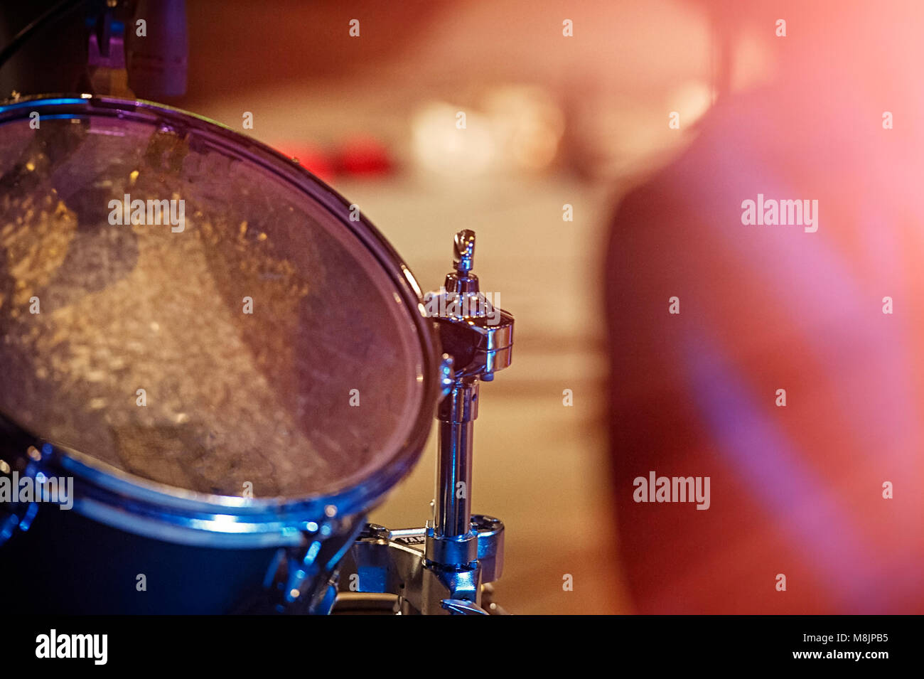 Concert stage with instruments set up hi-res stock photography and ...