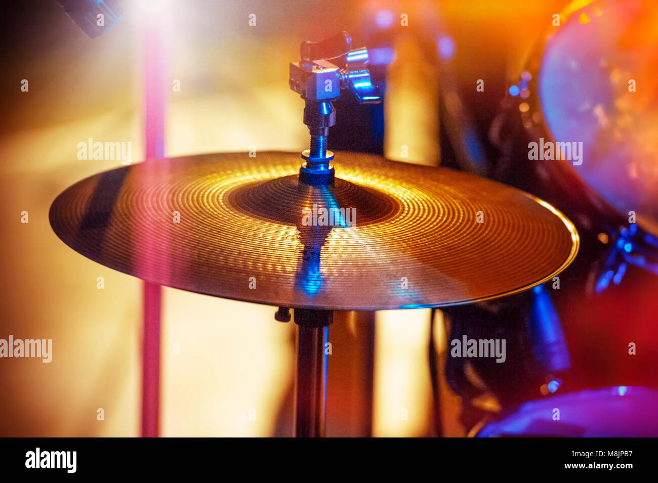 Concert stage with instruments set up hi-res stock photography and ...