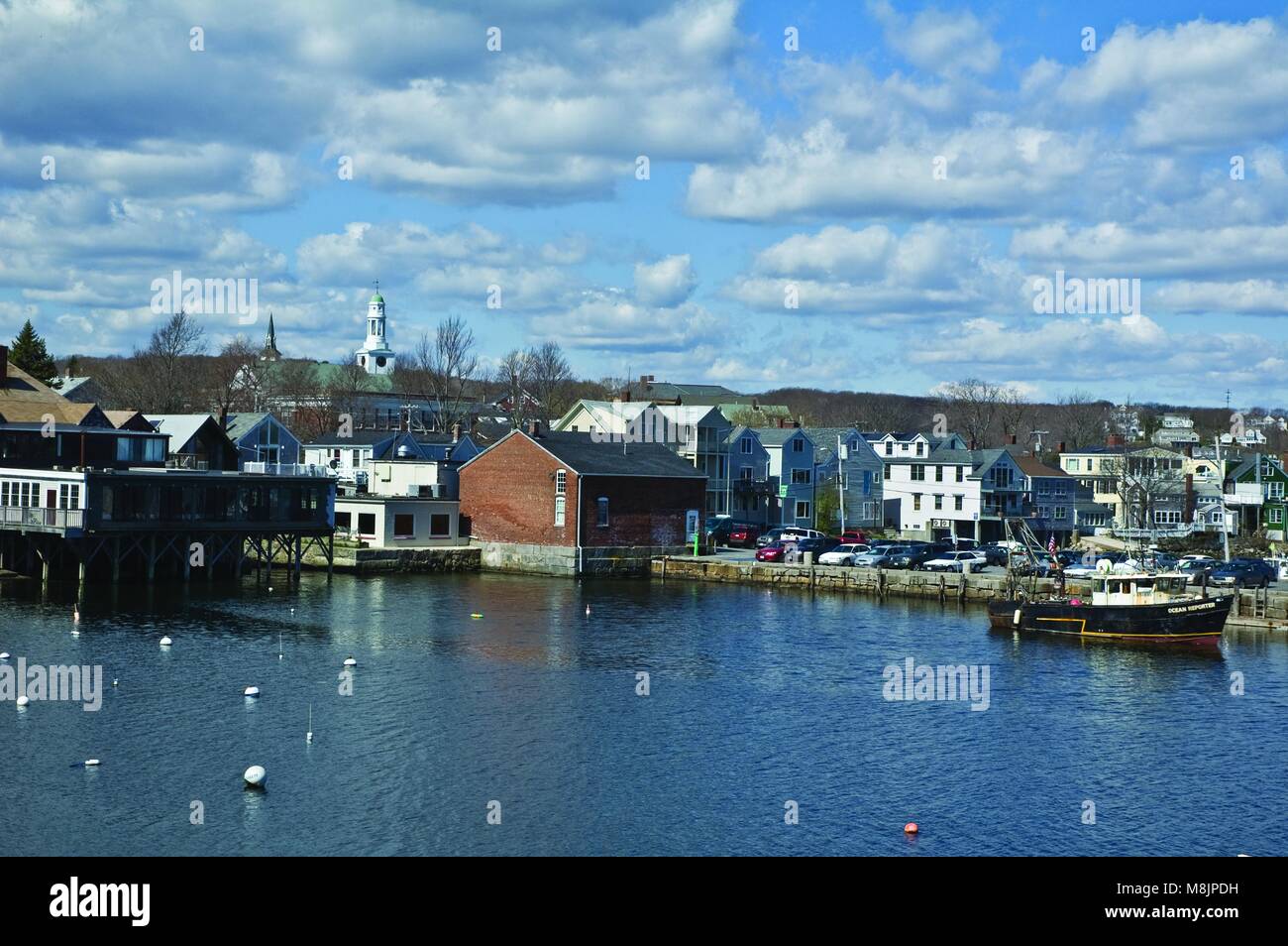 View of one side of the town of Rockport Stock Photo - Alamy