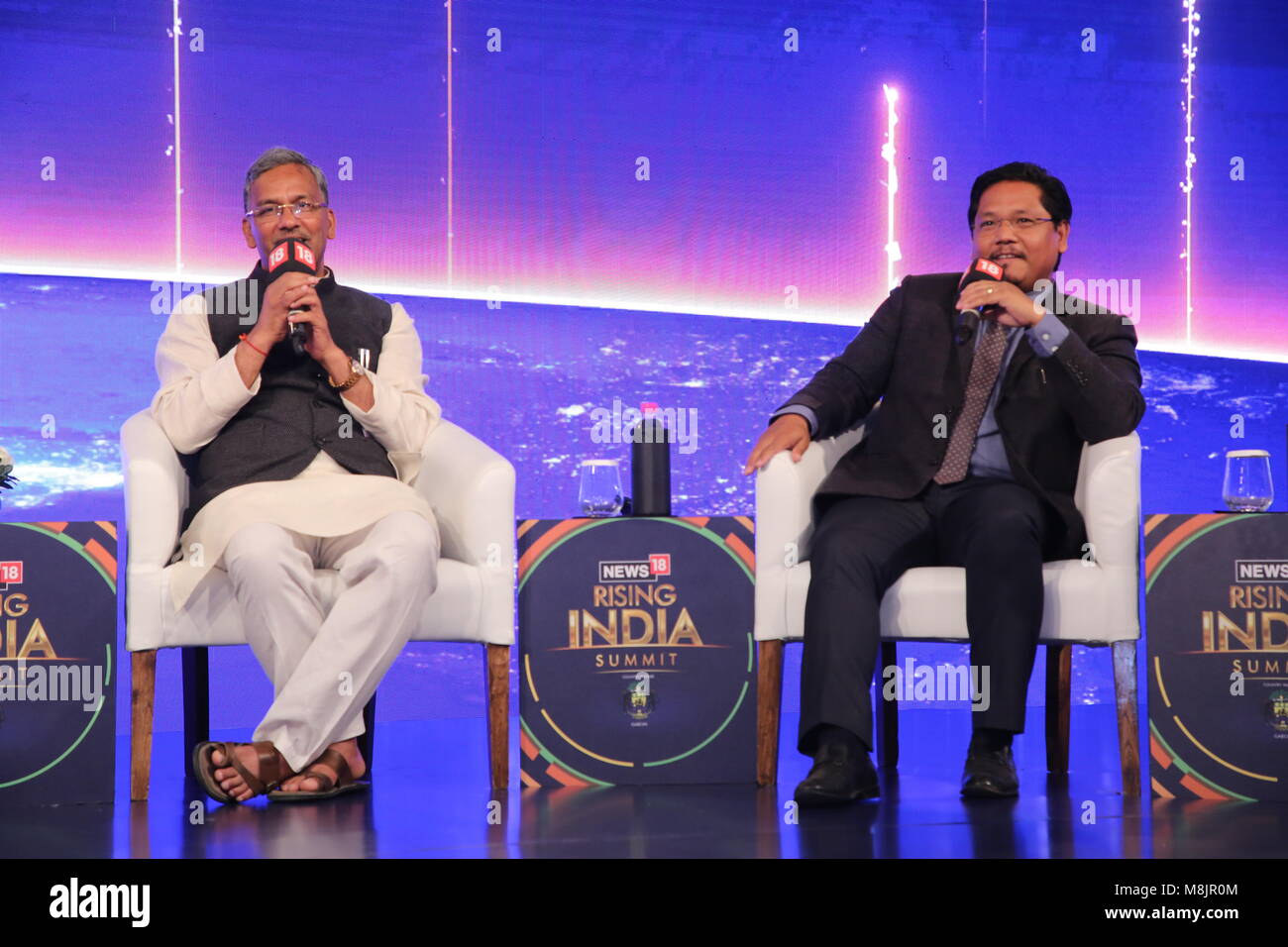 New Delhi, India. 17th Mar, 2018. Uttrakhand CM Trivendra Singh Rawat ...